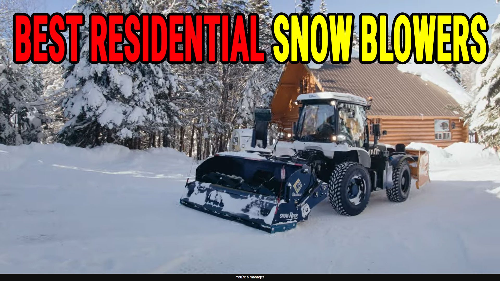 Best Residential Snow Blowers for use with the Better 175 Tractor ...